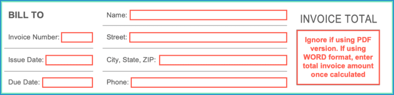 Free Contractor Invoice Template | PDF | WORD | EXCEL