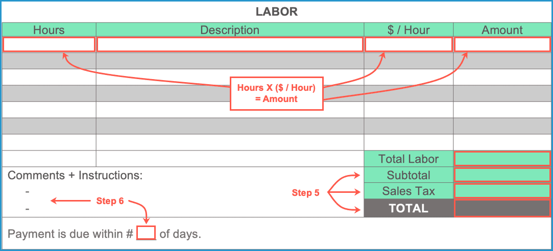 Free Contractor Invoice Template | PDF | WORD | EXCEL