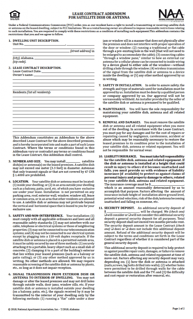 Free Alabama Rental Lease Agreement Templates | PDF