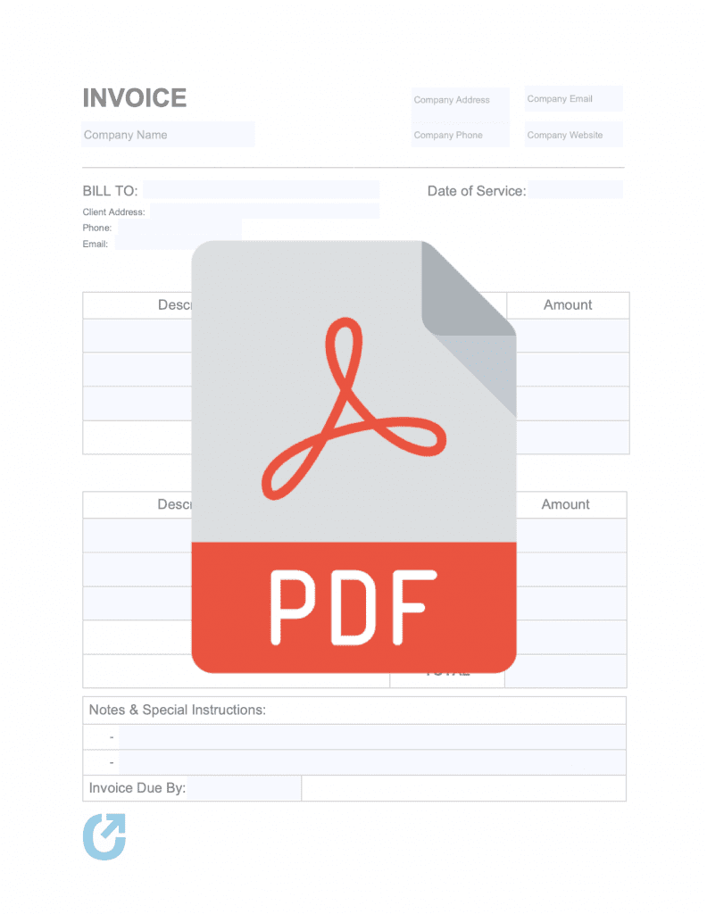 Free Blank Invoice Templates | PDF | WORD | EXCEL