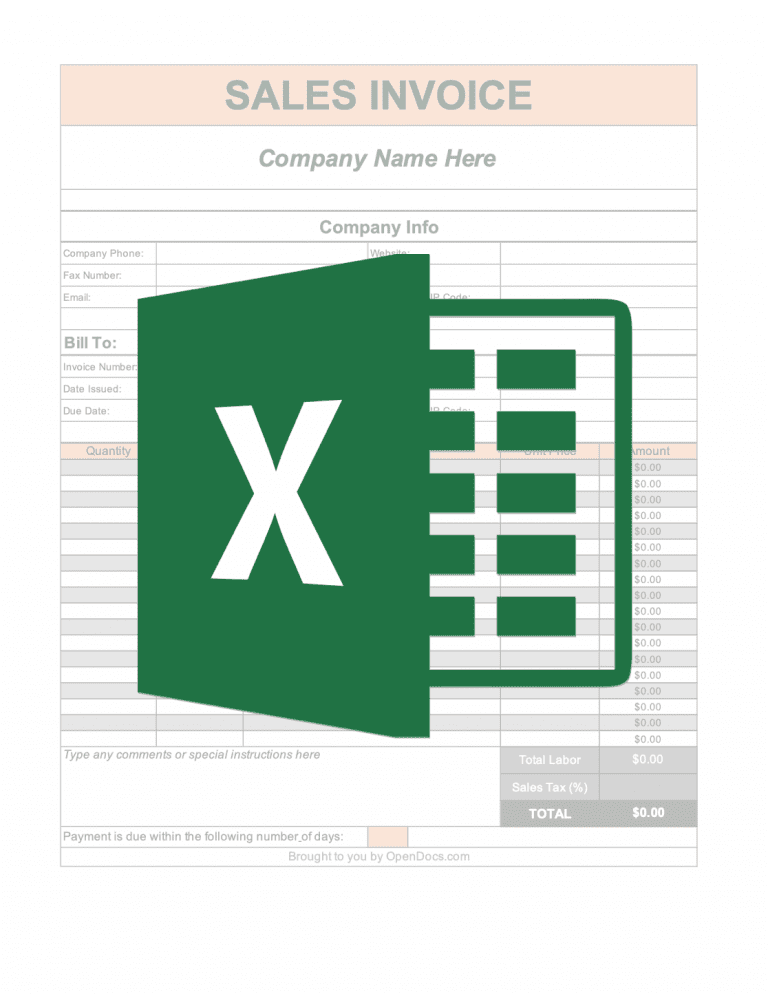 Free Blank Invoice Templates | PDF | WORD | EXCEL