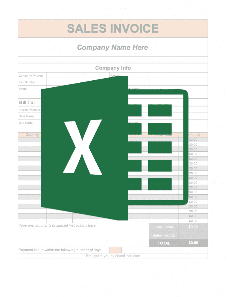 Free Blank Invoice Templates | PDF | WORD | EXCEL