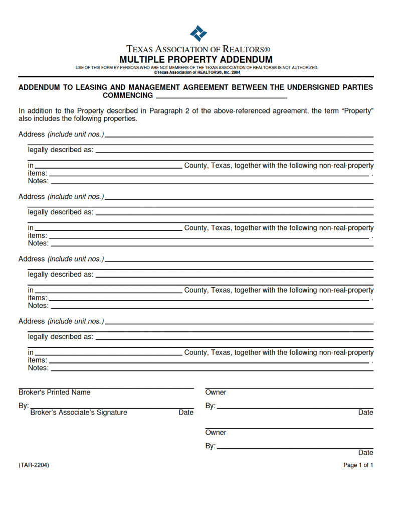 Free Texas Rental Lease Agreement Templates (6) | PDF