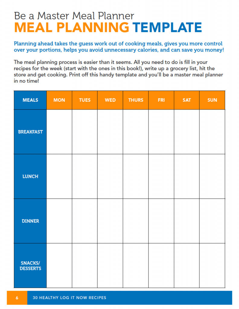 Free Meal Planning Templates | PDF | WORD