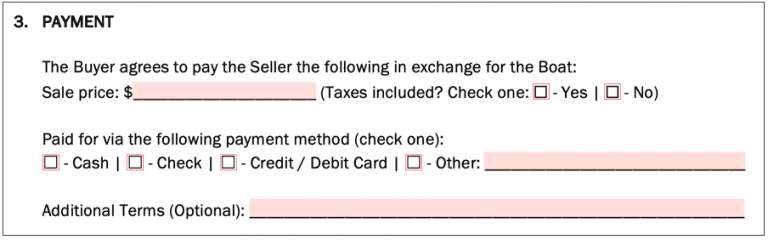 Free Boat Bill of Sale Form | PDF | WORD | RTF