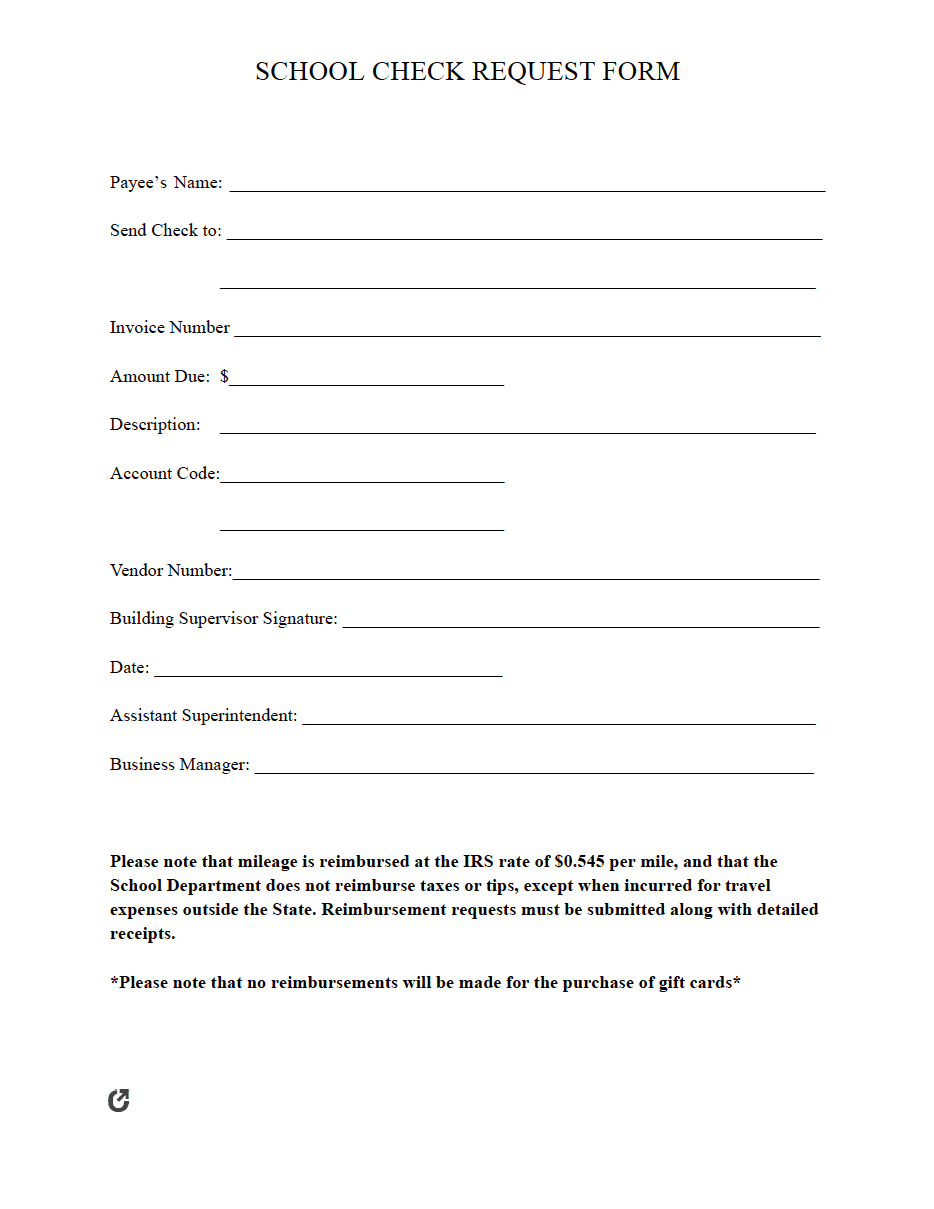 Free Check Request Forms | PDF | WORD | EXCEL