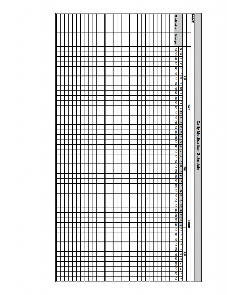 Free Medication Schedule Templates | PDF | WORD | EXCEL