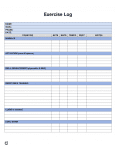 Free Exercise Chart Templates | PDF | WORD | EXCEL