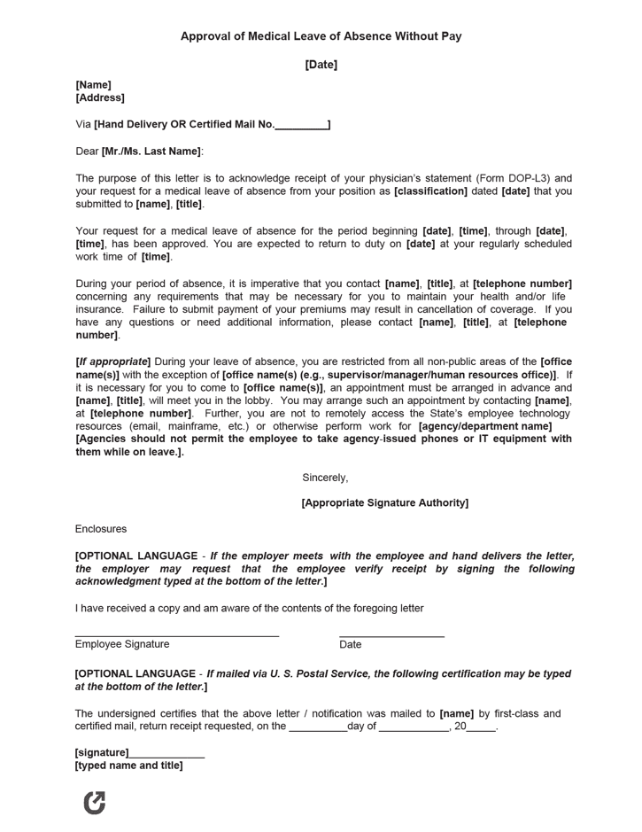 Free Leave of Absence Letter Samples | PDF