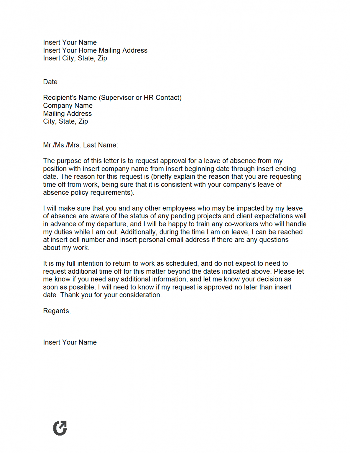 Free Leave of Absence Letter Samples | PDF