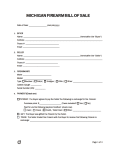 Free Michigan Firearm Bill of Sale Form | PDF | WORD | RTF