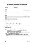 Free New Jersey Firearm Bill of Sale Form | PDF | WORD | RTF