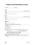 Free Pennsylvania Firearm Bill of Sale Form | PDF | WORD | RTF