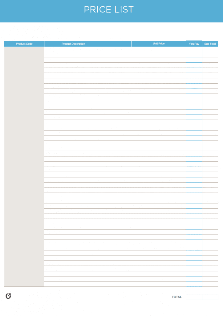 Free Price List Templates | PDF | WORD | EXCEL