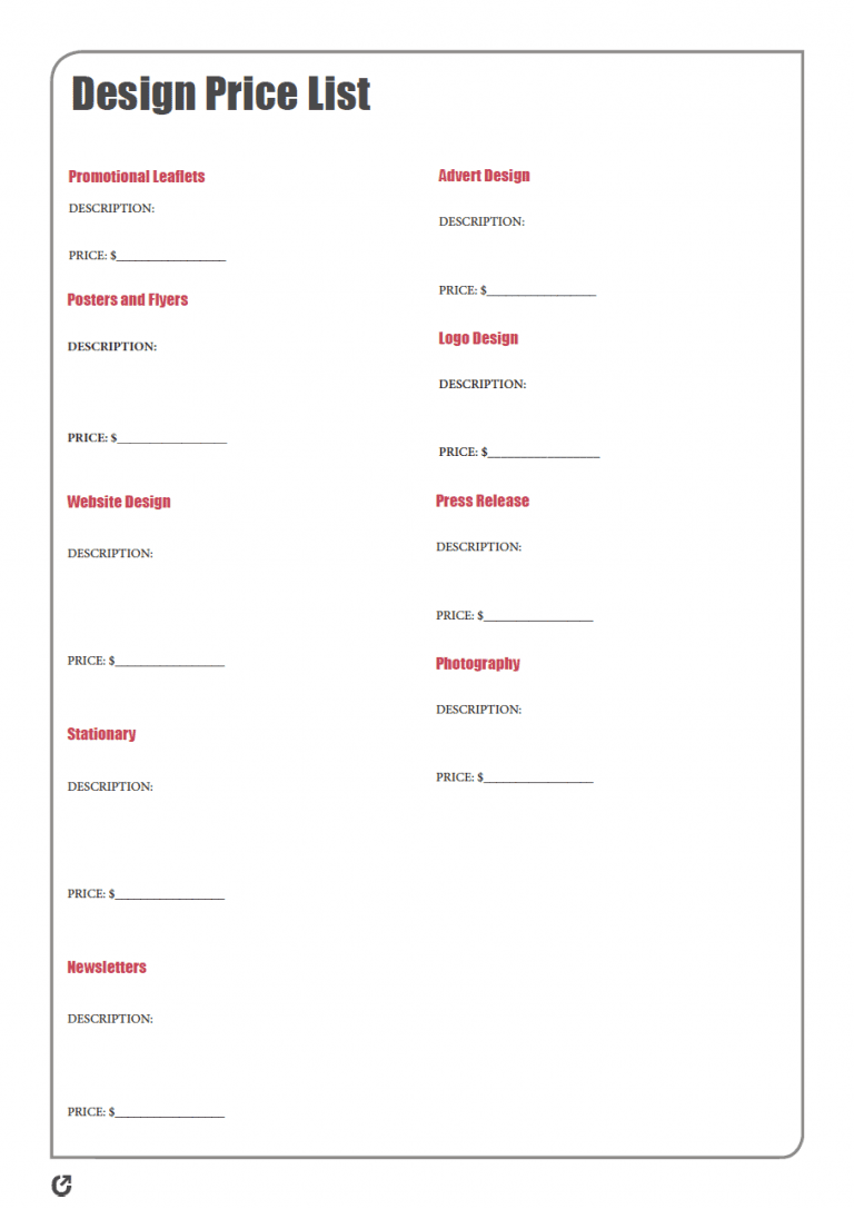 Free Price List Templates | PDF | WORD | EXCEL