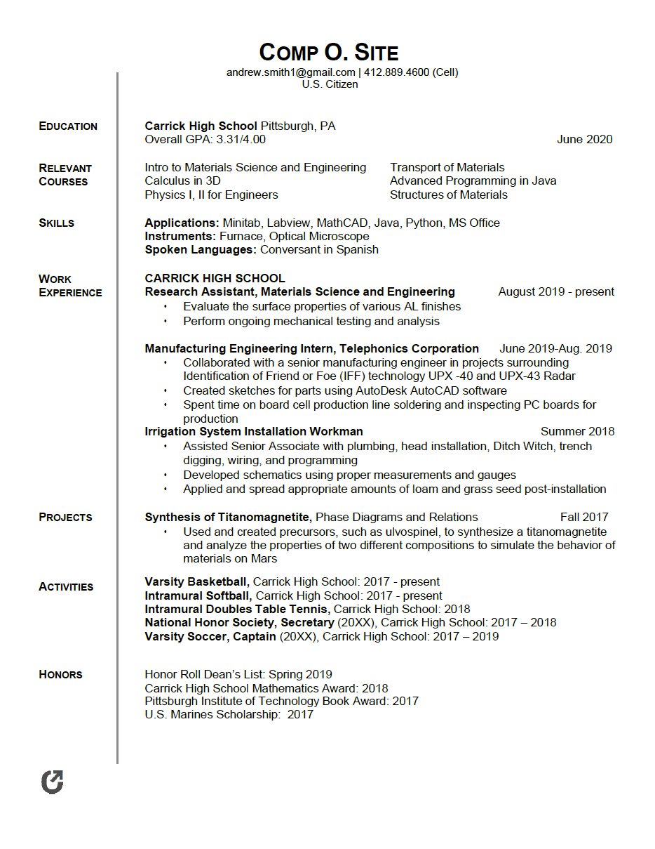 Free College Resume Templates | PDF | WORD