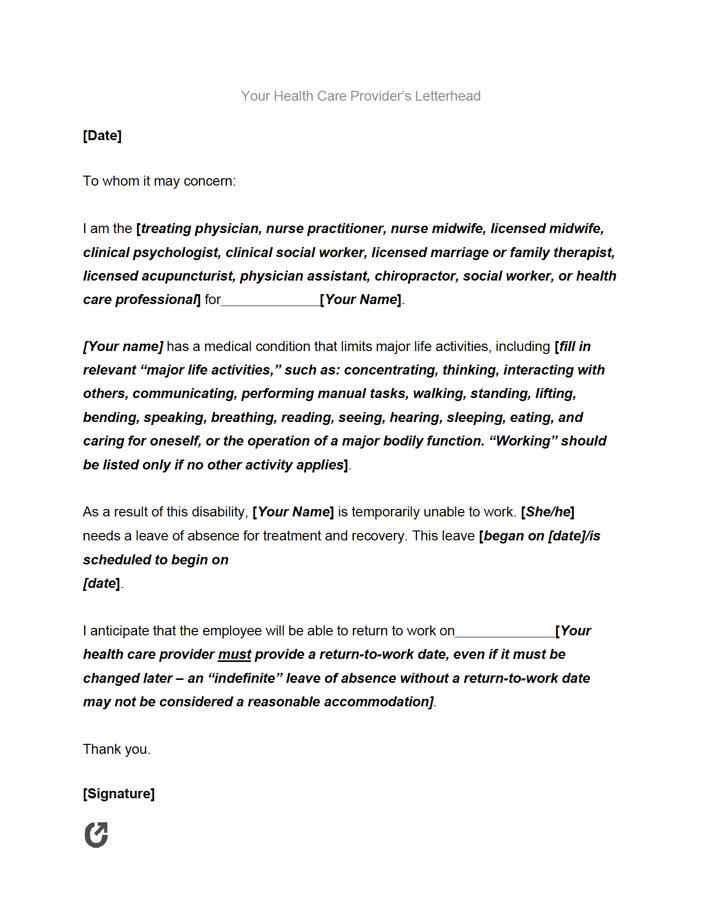 Free Leave of Absence Letter Samples | PDF