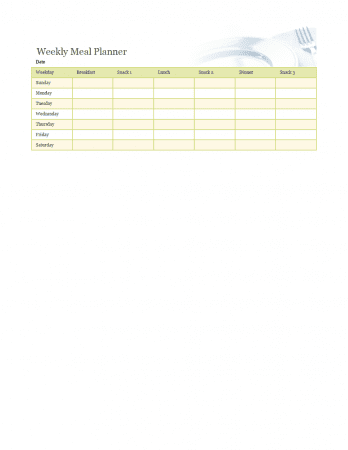 Free Meal Planning Templates | PDF | WORD