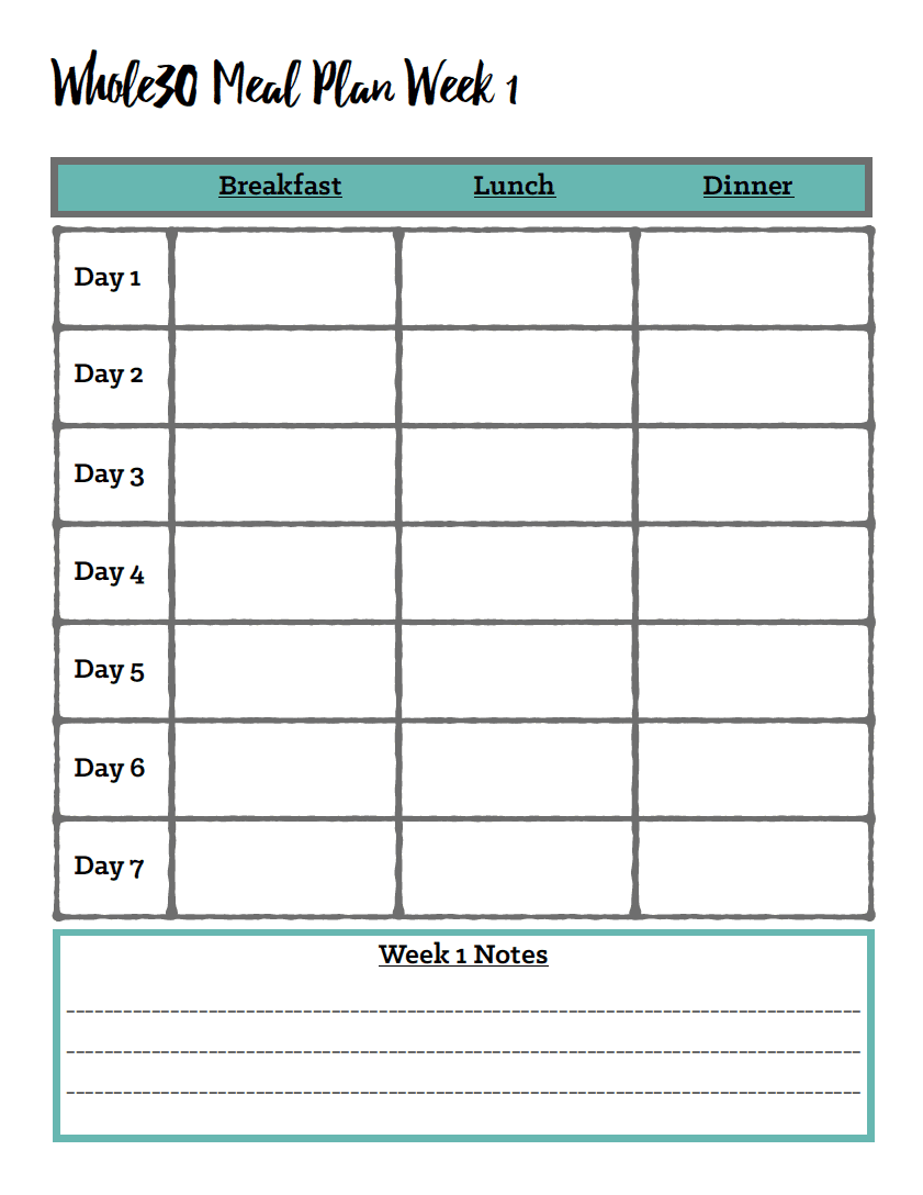 Free Meal Planning Templates | PDF | WORD