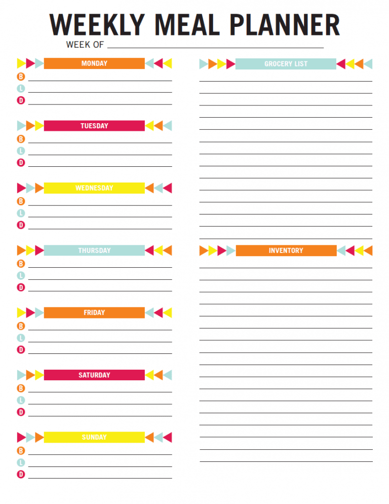 Free Meal Planning Templates | PDF | WORD